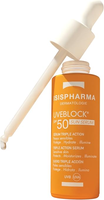 Isispharma uveblock sun serum glow spf 50+ (28ml) – Dermatology Point